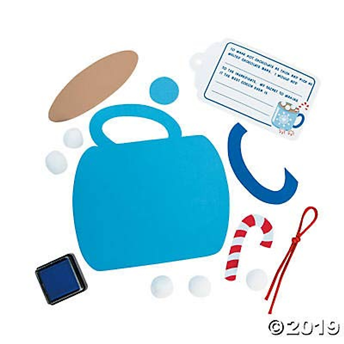 Hot Cocoa Thumbprint Ornament Craft Kits - Crafts for Kids and Fun Home Activities - Makes 12