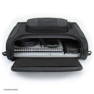 USA Gear Small Messenger Bag Compatible with Microsoft Surface Pro 11th Gen, Surface Pro 10, Pro 9, Pro 8 - Shoulder Bag Travel Tablet Bag Fits Surface Accessories, Charger, Keyboard, Mouse (Black)