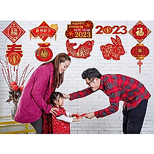 Chinese New Year Decoration 2023 Chinese New Year Decor Year of the Rabbit Lunar New Year Decorations Chinese Couplets Spring Festival Banner