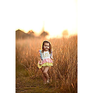 Newborn Infant Baby Girl One 1st Birthday Ruffle Sleeveless Romper Tutu Dress Jumpsuit Bodysuit Cake Smash Outfits (White-Crown, 6-12 Months)