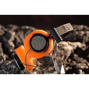 Invent Lord Style Lightweight Earphones Hi-Fi Stereo Earphone Headset Orange ear pad Steel Mesh 3.5mm Jack Classic