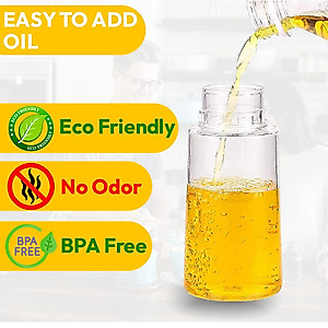 Jabs Own Olive Oil Sprayer - Oil Spray Bottle - Mister Spray Bottle - Oil Dispenser Bottle for Kitchen - Oil Sprayer for Cooking - Continuous Spray Bottle for Olive Oil, Vinegar & BBQ