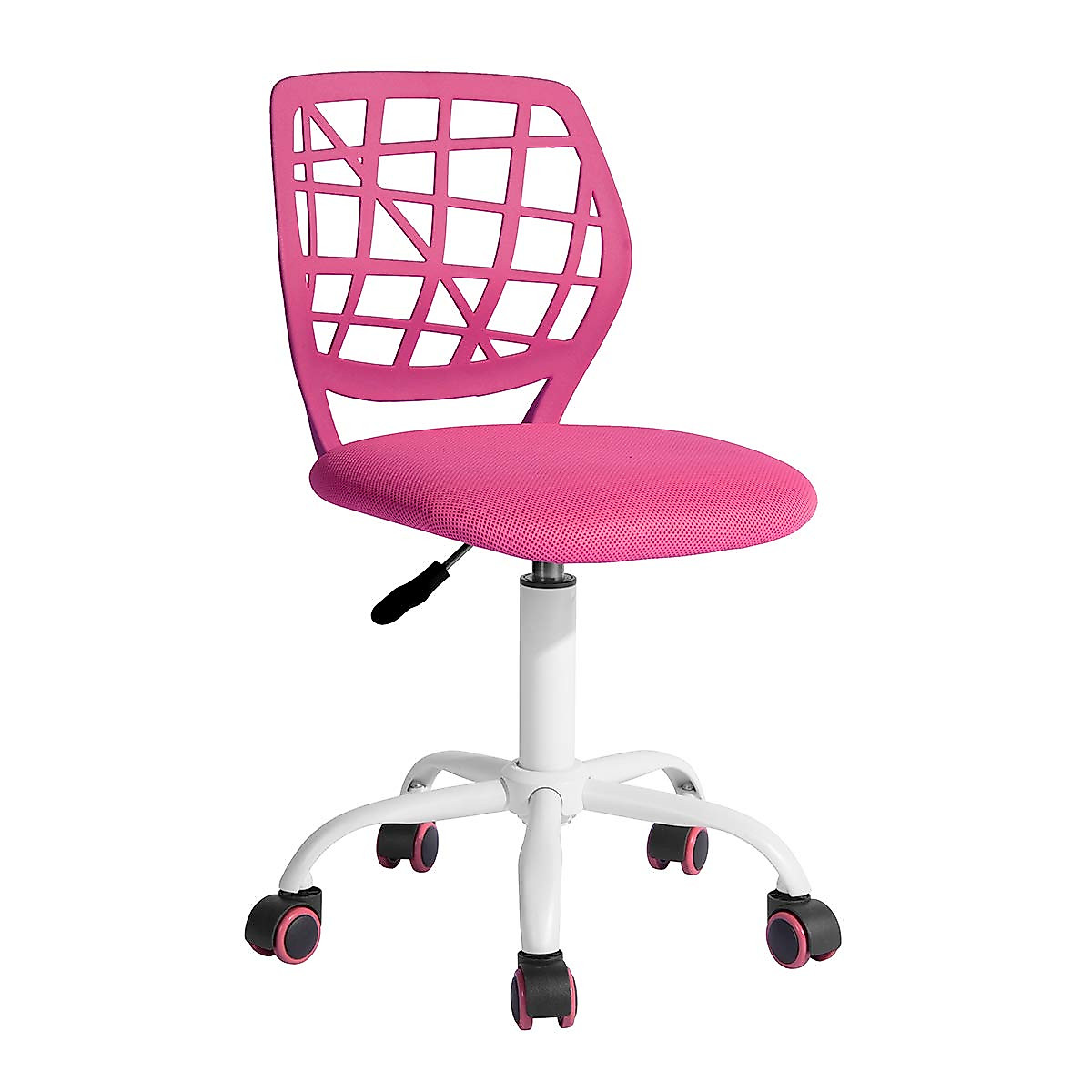 FurnitureR Teens Boys Girls Writing Task Chair Low Mid PP Mesh Back Fabric Seat,Home Children Study Chair (Purple, 1pc)