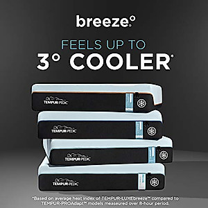 TEMPUR-PRObreeze Medium Memory Foam Mattress, Split California King (Purchase 2 to Complete The Set), 12 inch Memory Foam