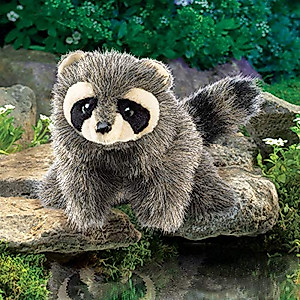 Folkmanis Baby Raccoon Hand Puppet, Gray, 1 EA