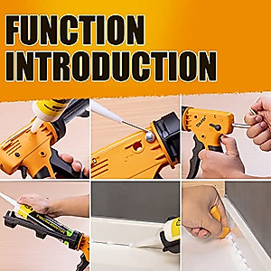 TOLESA Anti-Drip Hand Caulking Gun High Thrust Ratio 12:1 with No Dripping Control for Kitchen Bathroom Window Easy Caulk Gun Non Drip 10oz (310ml) Silicone Caulking Tools Kit with Caulk Removal Tool