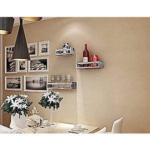 DOCMON Floating Shelves Set of 3, Wall Floating Shelf, Wall Nursery Shelves-Log Wall Mount Shelf for Bathroom Bedroom Living Room Kitchen Office and More