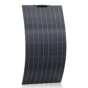 XINPUGUANG 100W 12V Flexible Solar Panel Monocrystalline Charger Lightweight Charging for Camping RV Boat Caravan Cabin Tent Car(100W-1)…