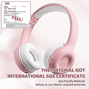 KO-STAR Kids Headphones, Noise Cancelling Headphones,Wireless Bluetooth Headpones for Autism, Toddler, Children, Bluetooth 5.3 Kids Headphones with Mic for School/ipad/Kindle/Tablet-BT688 Pink (85dB)