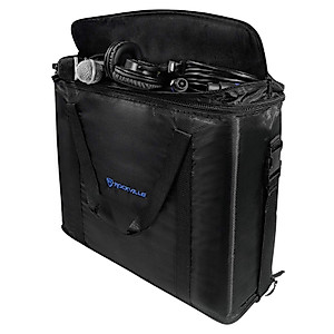 Rockville 3U Rack Bag Double-Sided Case with 16" Depth + Shoulder Strap (RRB35) Black