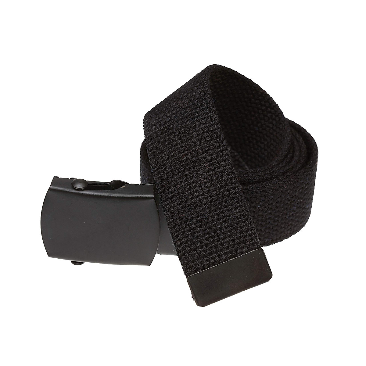 Jackster Ratchet Slide Web Belt, Military Style with Black Metal Buckle, Adjustable