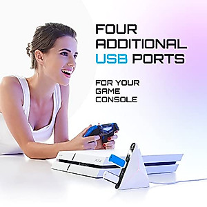 USB Hub 3.0 High-Speed type С - USB Splitter for Laptop, MacBook, Xbox, Flash Drive, HDD, Printer, Camera, Keyboard, Multi USB Port Extender, Fast Charging, Fast Data Transfer Long Cord Compact Design