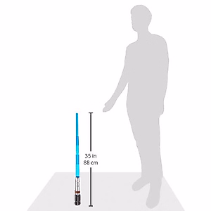 Star Wars Rey Electronic Blue Lightsaber Toy for Ages 6 & Up with Lights, Sounds, & Phrases Plus Access to Training Videos