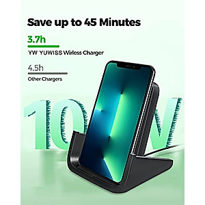 Wireless Charger YUWISS Wireless Charging Stand Cordless Charger 10/7.5/5W Compatible with iPhone 14 13 12/12 /11Pro Max/XR/XS Max/XS/X/8/8Plus Galaxy S22/S21/S9/S9+/S8/S8+ Note