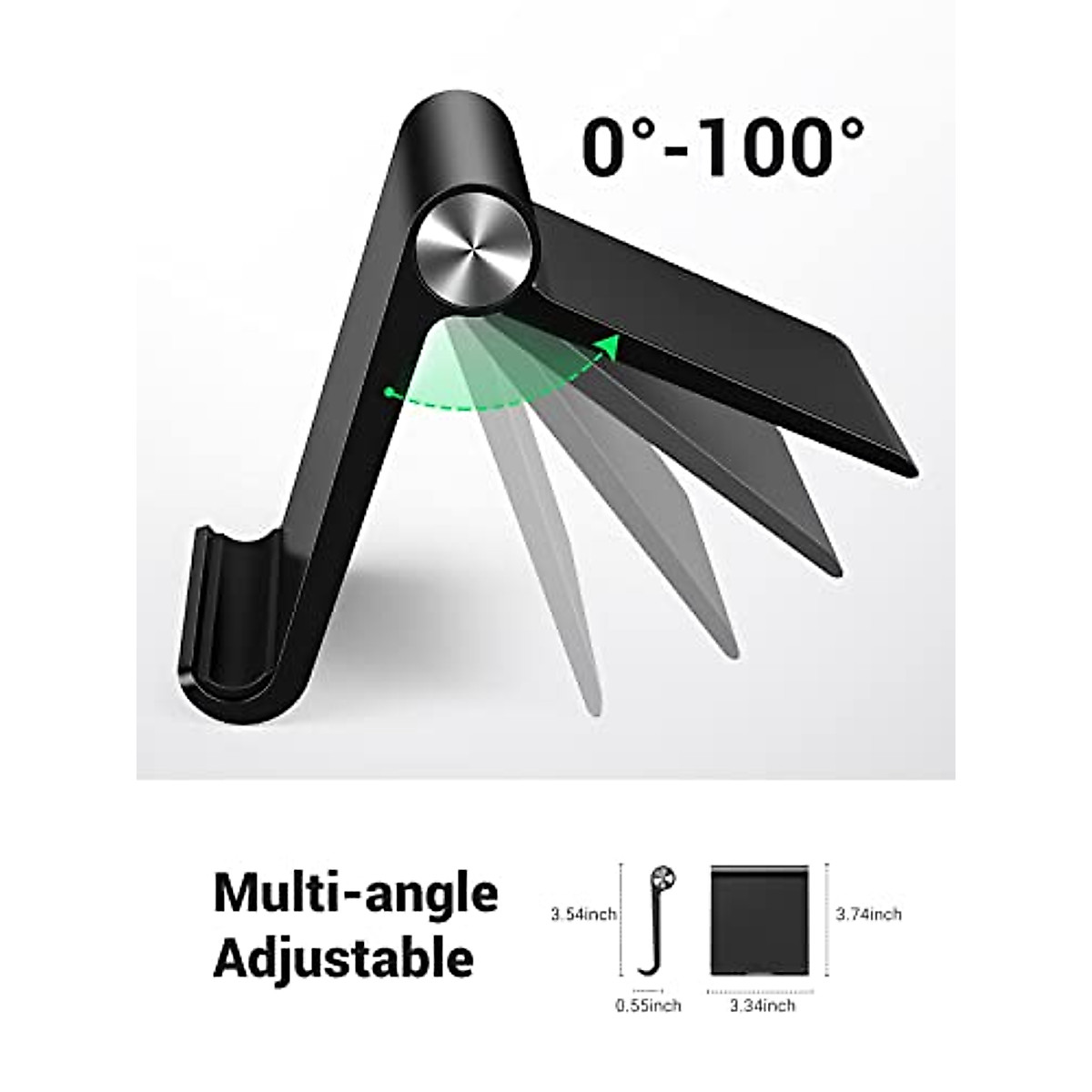 UGREEN Portable Cell Phone Stand Black Bundle with White Cell Phone Stand Compatible with iPhone 14 Pro 14 Plus13 Pro Max 12 11 SE XS, Galaxy S22 S21