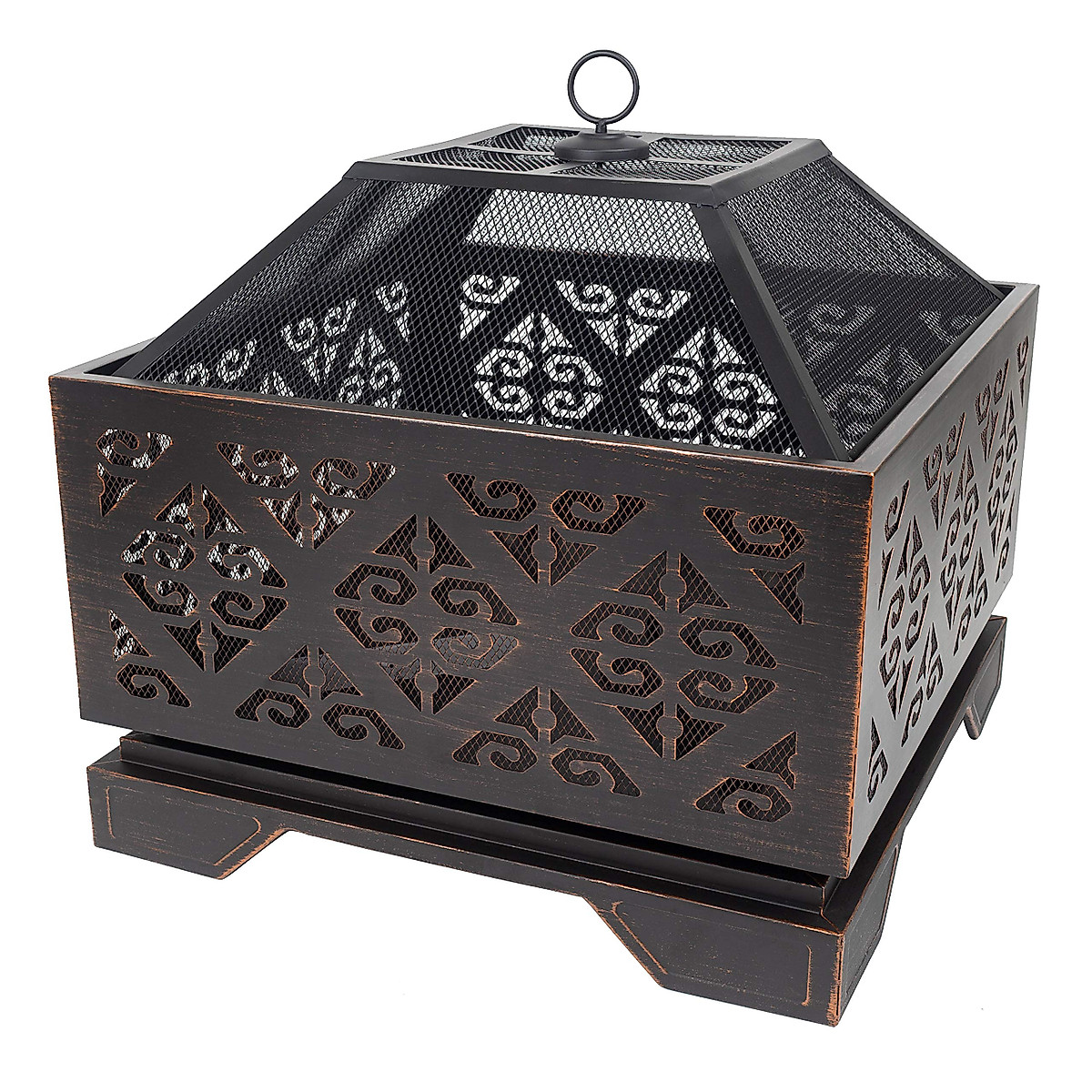 Pleasant Hearth OFW118S fire Pit, Rubbed Bronze