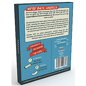 Manchester Mothmen 2-in-1 Clothing & Pantry Moth Traps for House | 5-Pack Moth Killer Indoor for Clothes, Closets & Kitchen | Indian Meal Moth Trap with Clothes Moth Pheromones