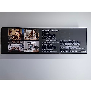 Hapfish LED Desk Lamp for Home Office with Charger - 12W Desk Light Bar, 25 Lighting Modes, Eye-Caring Modern Flexible Gooseneck Clamp Table Lamps for Office Study Monitor Workbench