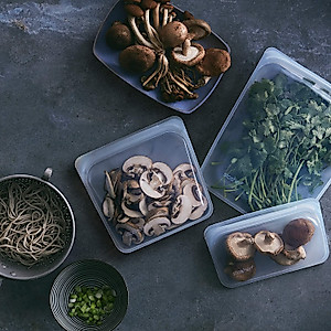 Stasher Reusable Silicone Storage Bags, Bowls and Containers Bundle (3-Pack)