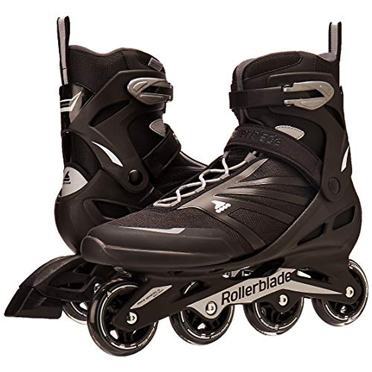 Rollerblade Zetrablade Men's Adult Fitness Inline Skate, Black and Silver, Performance Inline Skates