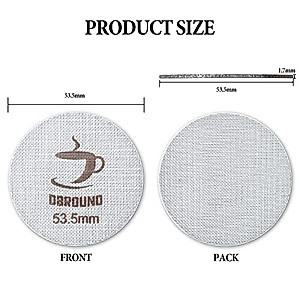 2 Packs 53.5 Puck Screen with Stand - Metal Espresso Coffee Filter, Reusable Puck Screen Replacement, Perfect Espresso Distribution Tool Compatible with Espresso Machine 54mm Portafilter Basket