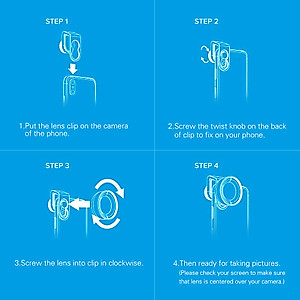 4K HD Telephoto Lens Portrait Phone Telephoto Lens No Distortion with Clip Compatible with iPhone Max Xs X Compatible with Phone