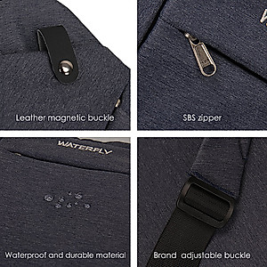 WATERFLY Sling Crossbody Chest Bag: Slim Anti-Theft Cross Body Bag Over Shoulder Backpack Stealth Side Pack Man Woman