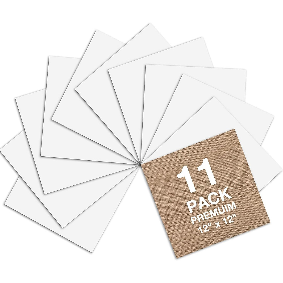 Dysania White HTV Heat Transfer Vinyl Bundle- 10 Pack 12"x12"Sheets HTV Vinyl, Pu Iron on Vinyl for T-Shirt,Easy to Cut & Weed for Heat Vinyl Design