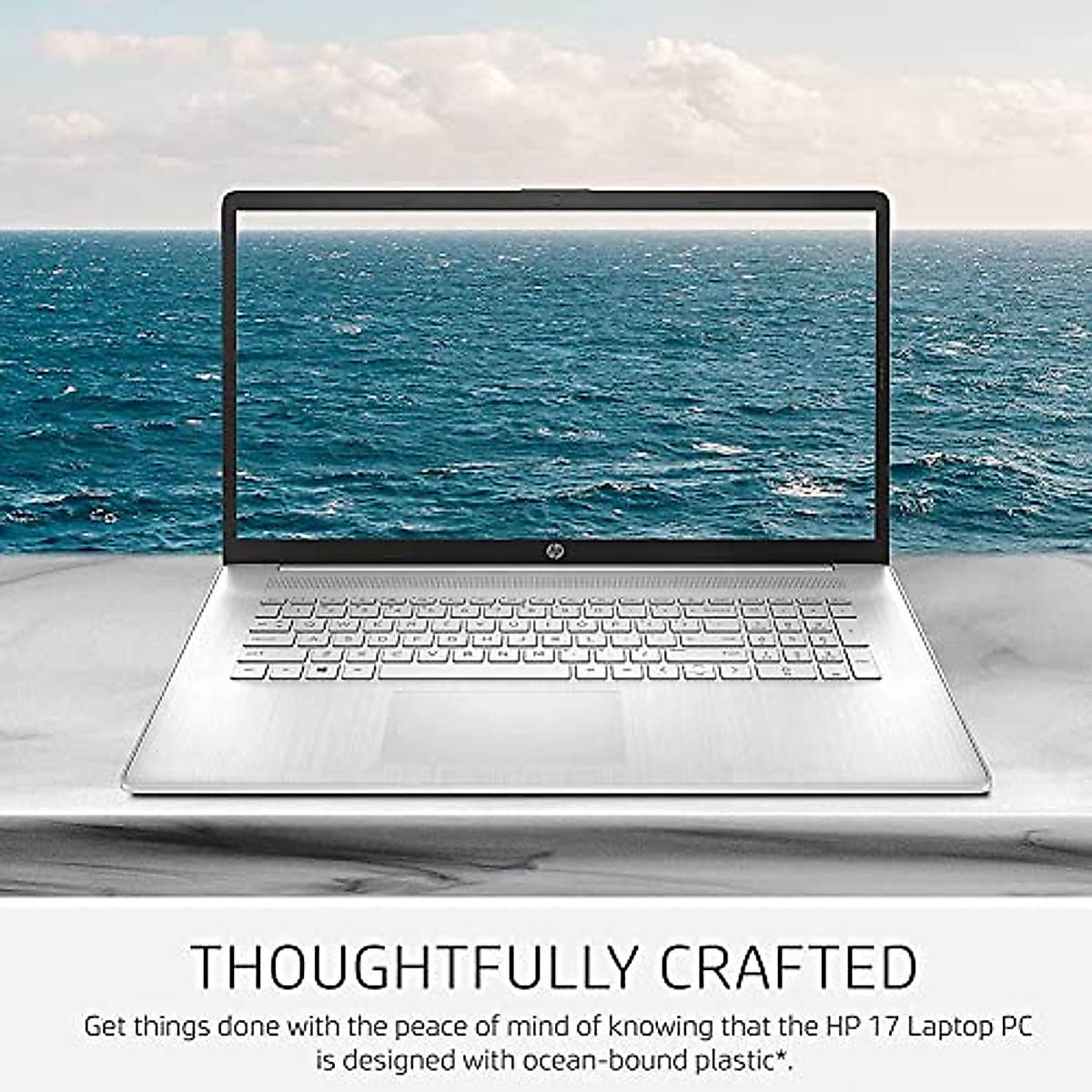 HP Laptops 17inch Touchscreen | Windows11 Laptop Computer | 17.3 Screen | AMD Ryzen 5 5625U | USB Type-C | Wireless AC Wi-Fi | Webcam | Lightweight | HDMI Cable (32GB RAM | 1TB PCIe SSD)