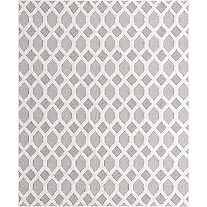 Unique Loom Casa Collection Area Rug - Havana (9' 10" x 12' 2" Rectangle, Anthracite Gray/ Ivory)