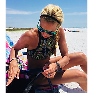 Sweaty Bands Womens Girls Headband - Non-Slip Velvet-Lined Sparkle Hairband - Viva Diva Black 3/8-Inch