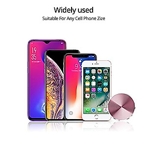 VizGiz 4 Pack Mount Metal Plate for Magnetic Car Mount Vehicle Air Vent Dashboard Holder Cradle Strong Adhesive Sticker Replacement Magnet Patch Universal Circular Disc for Mobile Phone GPS MP4