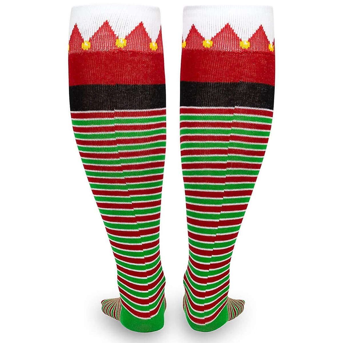 Gone For a Run Christmas Woven Knee High Running Socks | Santa's Elf