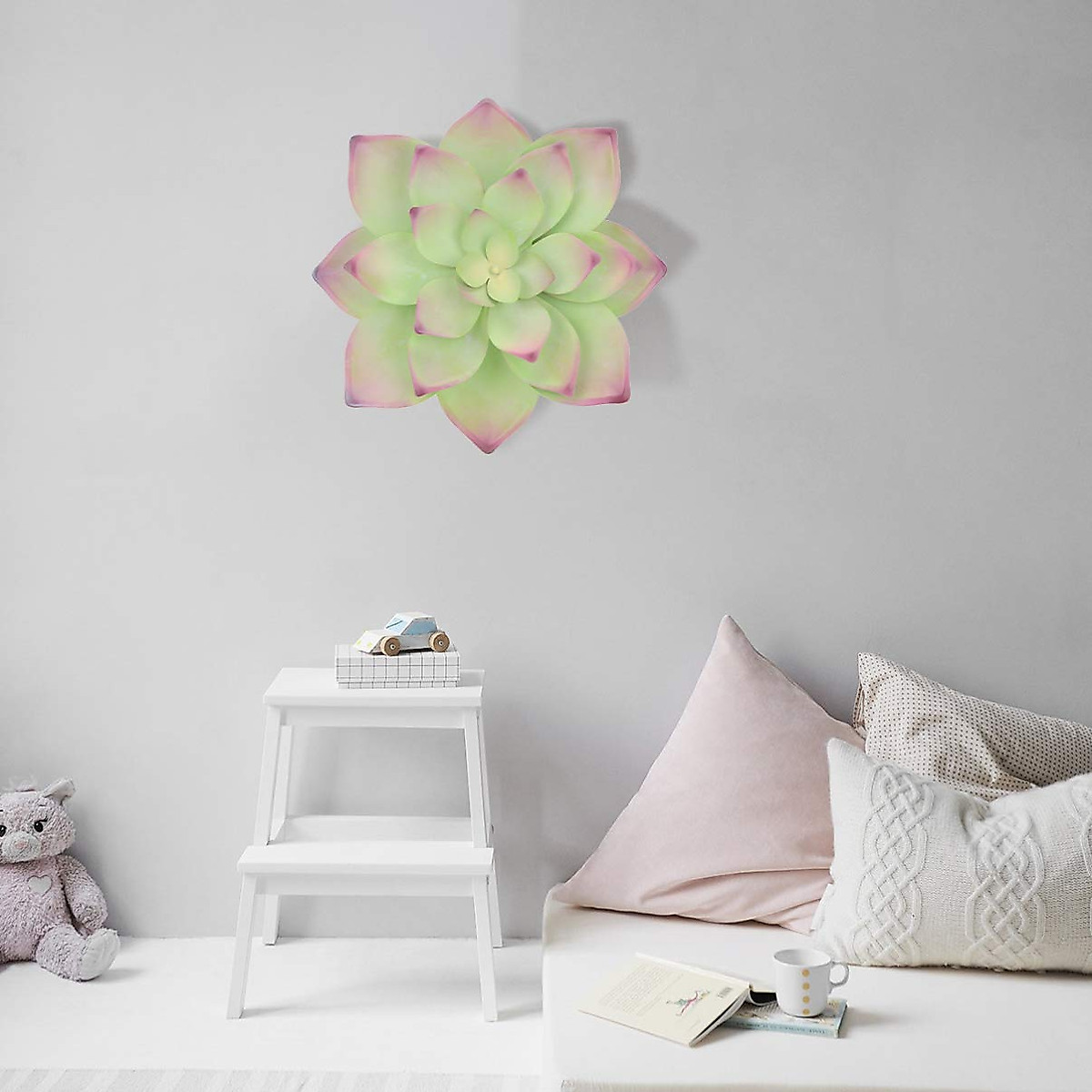 HEMOTON 1PC Succulent Wall Hanging Handmade Plants Wall Decor 3D Plants Pendant Decorative Plants Wall Art Decoration for Store Home Office Garden(Green)