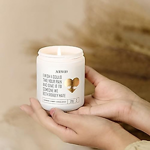 AOOVOO Lavender Aromatherapy Candle, Get Well Soon Gift for Women, Soy Wax Candle, 9 oz, 50 Hours Burn Time