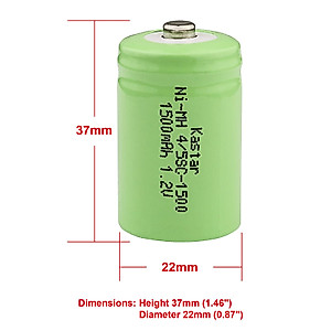 Kastar Ni-MH Battery 1.2V 1500mAh Replacement for Wah 00745-301, 93148-100, 415745-101, Radio Shack 23-9034, 960-0498 Dantona WHL-1 Exell Battery EBWHL-1 Razor/Trimmer/Clipper/Shaver