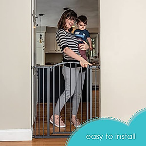 Summer Extra Tall Decor Safety Baby Gate, Gray – 36” Tall, Fits Openings of 28” to 38.25” Wide, 20” Wide Door Opening, Baby and Pet Gate