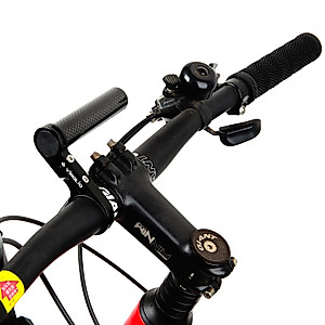 Vinqliq® Bike Cycling Lightweight Carbon Fiber Handlebar Extender Extension Lamp Holder Mount with Aluminum Alloy Bracket for Bike Mounts, GPS Units, Headlights, Cameras or Smartphone Cases (Black)