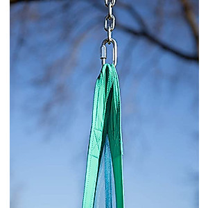 HearthSong HugglePod Lite Mesh Indoor/Outdoor Hanging Chair with Iridescent Breathable Mesh Construction, Inflatable Cushion, and Carabiner, Holds up to 175 lbs.