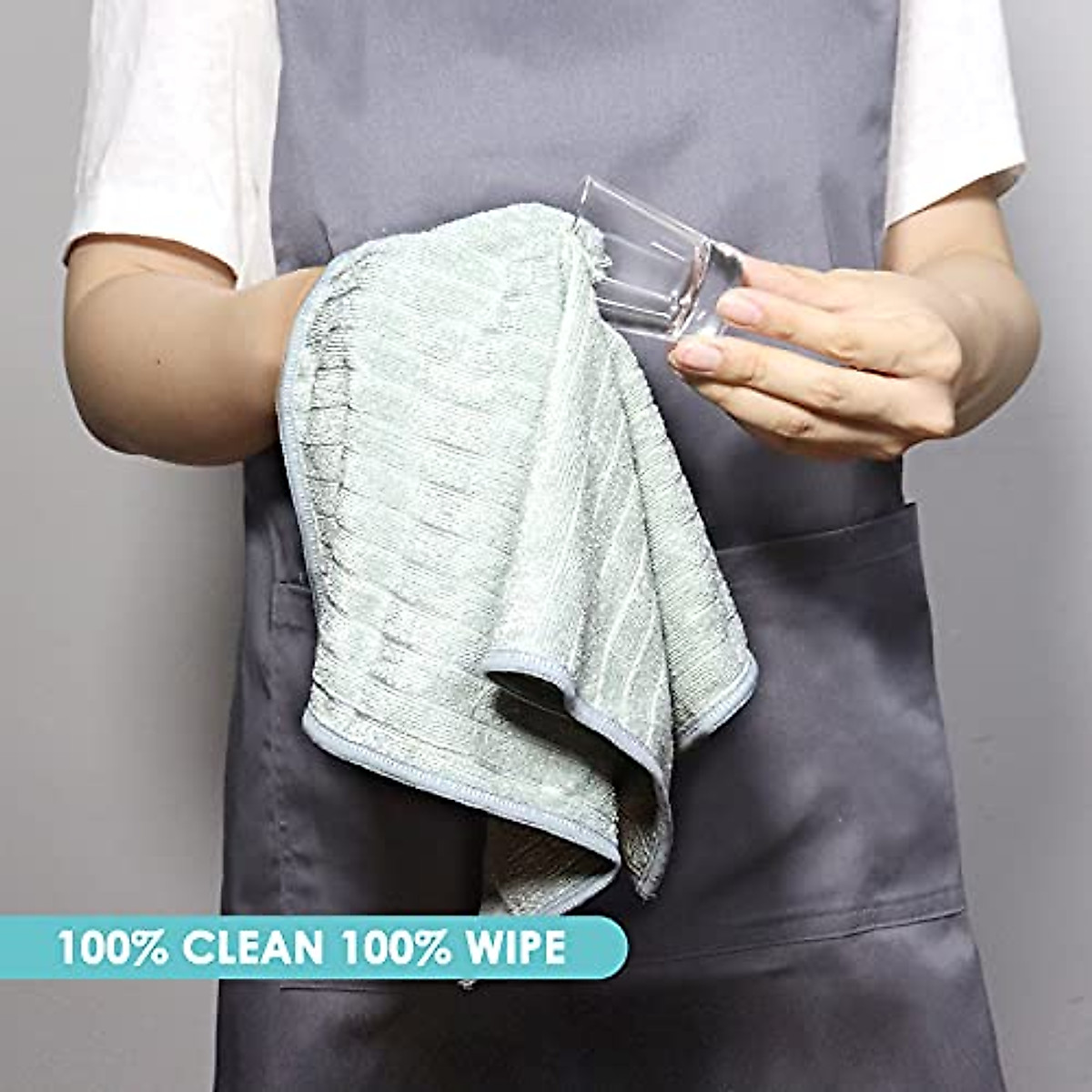 NUYKOUY Shot Glass Set, 100% Clean 100% Wipe Glass Shot Glasses, 1.5 oz, Set of 6, Clear Shot Glasses