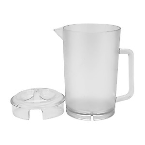 G.E.T. Heavy-Duty Shatterproof Plastic 2 Quart Pitcher with Lid, BPA Free (64 Ounce), Clear