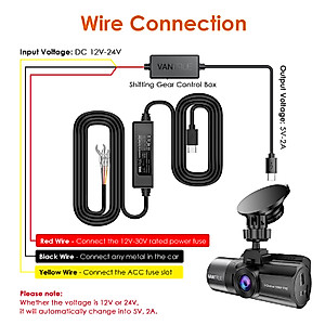 【Bundle: Vantrue S1 PRO Dual Dash Cam + Vantrue Hardwire Kit】 Vantrue S1 Pro 2.7K Front and Rear 5G Wi-Fi Dash Cam, 1944P Dual Hidden Dash Camera for Cars, STARVIS 2, Voice Control