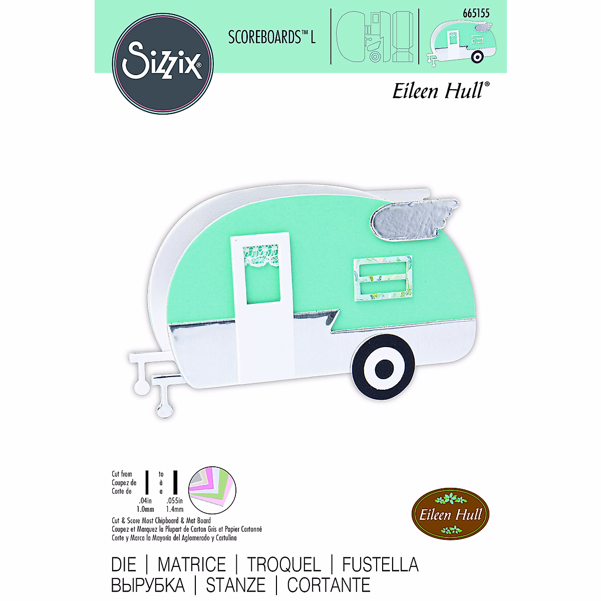 Sizzix ScoreBoards L Die Camper 3-D by Eileen Hull, 665155