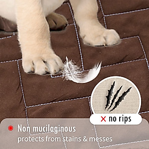 fuguitex Waterproof Dog Bed Cover Couch Cover for Pet Anti-Slip Cat Mat Pet Pad Blanket for Sofa Chair Recliner Bed Furniture Protrctor