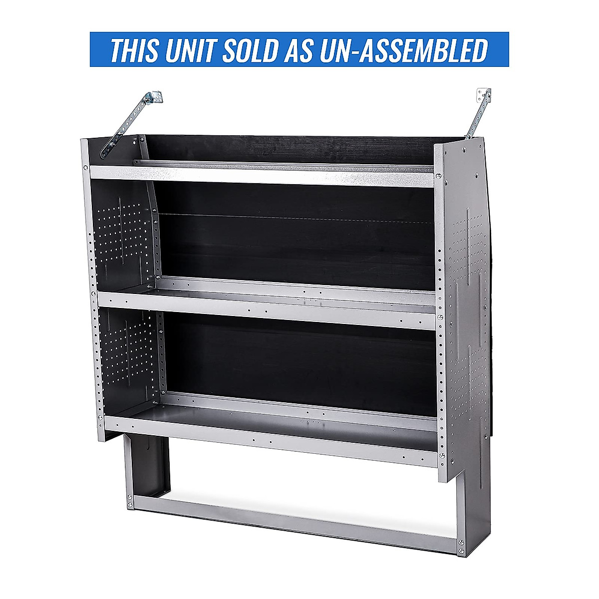 AA Products SH-6003 Steel Mid/High Roof Van Shelving Storage System Fits Transit, NV, Promaster and Sprinter, Van Shelving Units, 32''W x 60''H x 13''D
