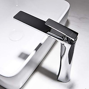 JOMOLA Vessel Sink Faucet Bathroom Single Handle Lavatory Vanity Sink Faucets One Hole Deck Mount Basin Mixer Tap Brass Chrome Tall