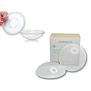 Breast Milk Leaking Storage Collection Shell Nursing Mom for Breastfeeding Nipple Cups Reusable Washable(2 Pack)