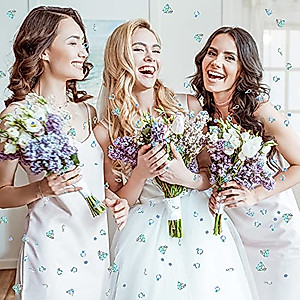 2.1 Oz/ 60 g Holographic Wedding Ring Confetti Glitter Diamond Confetti Wedding Party Table Confetti Engagement Ring Confetti Decor for Bridal Shower Engagement Wedding Valentines Day Cake Table Decor