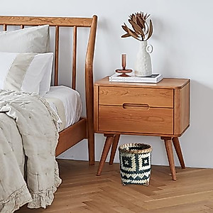 Paper Bins, Wicker Trash Can 7.9x8.3 inch Round Wicker Waste Basket Vintage Natural Bamboo Wicker Bathroom Trash Can for Bedroom Office Plant