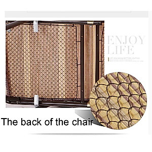 TEmkin Office Chair,Balcony Recliner, Bamboo Weaving Balcony Office Recliner Reclining Sun Lounger Outdoor Garden Patio Gravity Lazy Folding Chair